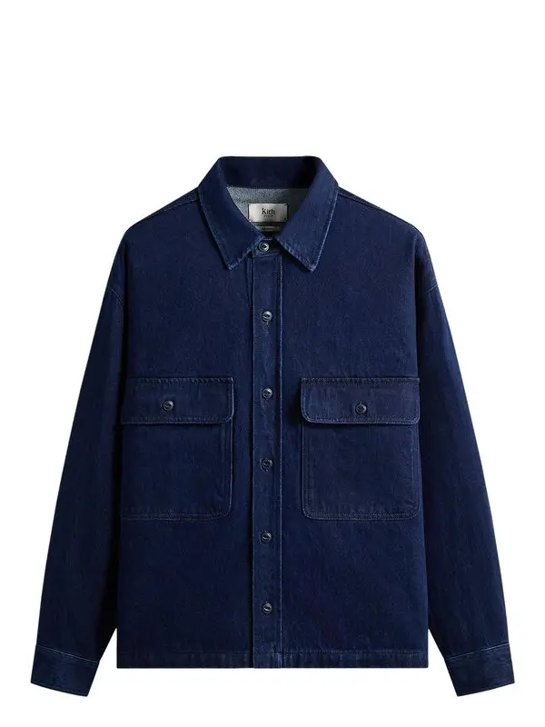 Kith Denim Henson Shirt 'dark Indigo - Blue