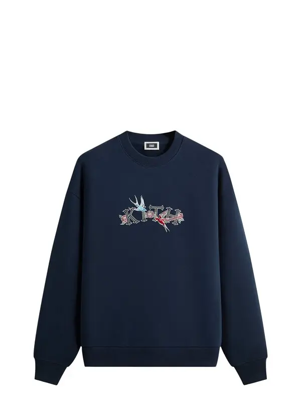 Kith Swallow Rose Nelson Crewneck 'nocturnal - Blue