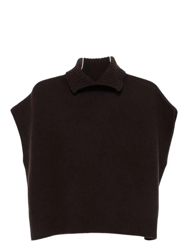 NICHOLSON & NICHOLSON Wool Vest - Brown