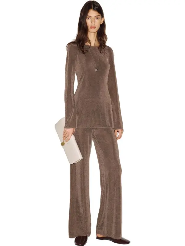REFORMATION Elara Knit Set - Brown
