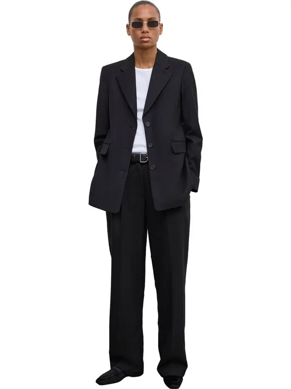 HOUSE OF DAGMAR Wool Tailored Blazer - Black
