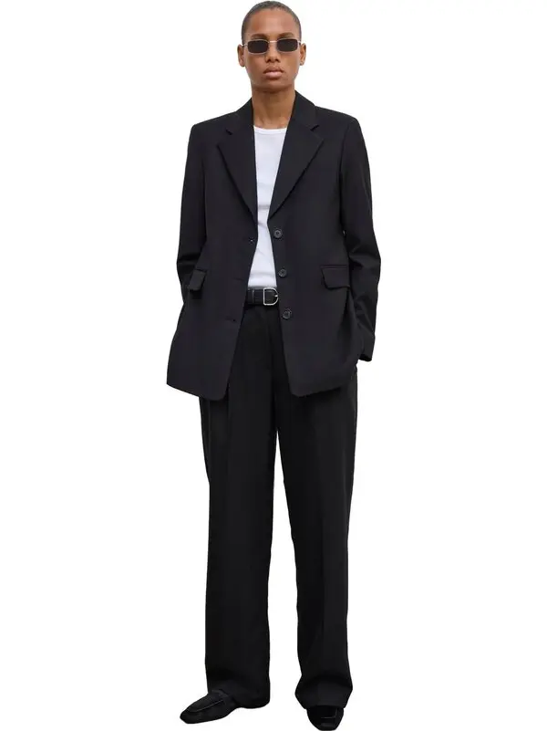 HOUSE OF DAGMAR Wool Tailored Blazer - Black