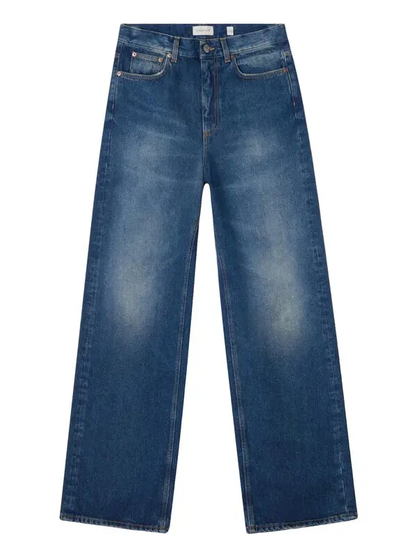 HOUSE OF DAGMAR Baggy Fit Denim - Mid Blue
