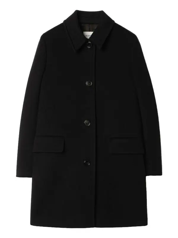 Burberry Wool Cashmere Gosford Tailored Coat - Black