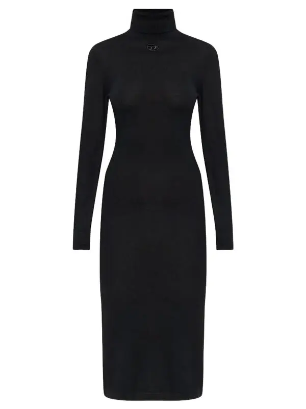 DIESEL® Style A-line Wool Dress With Tailored Finish - Deep/black