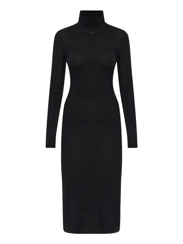 DIESEL® Style A-line Wool Dress With Tailored Finish - Deep/black