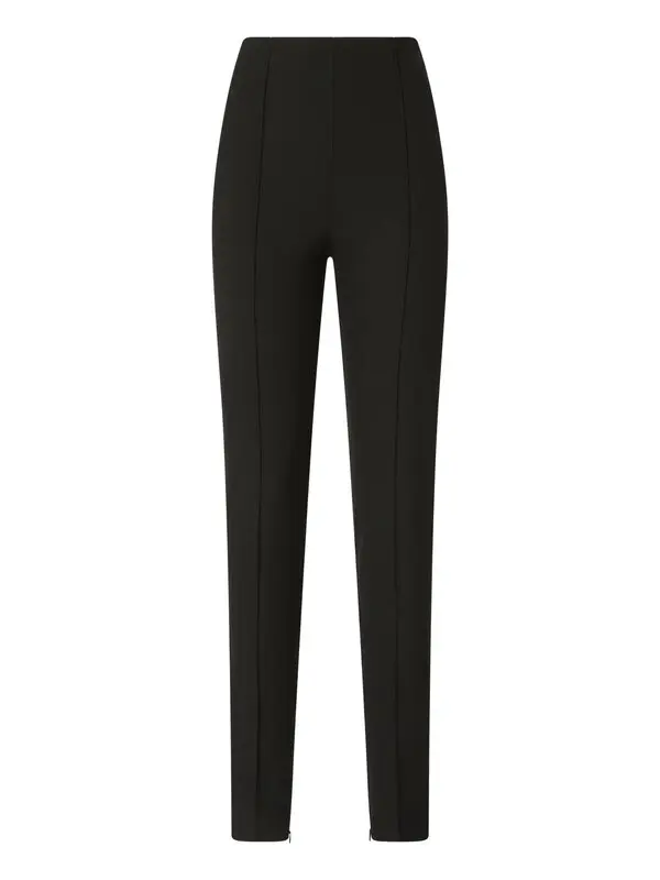 Pinko Sleek Tailored Trousers With Stretch Blend - Black
