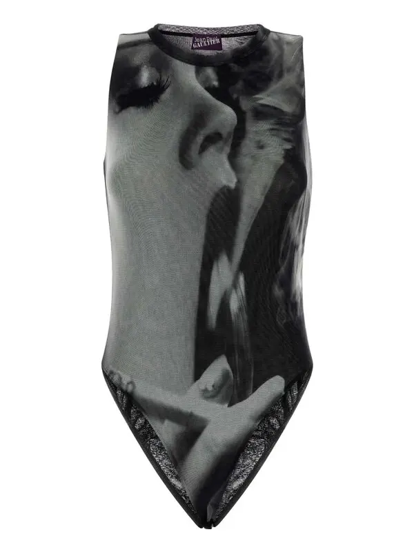 JEAN PAUL GAULTIER Tulle Bodysuit - Printed