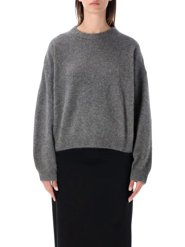 Loulou De Saison The Loulou Of Saison Relaxed Crewneck Sweater - Grigio