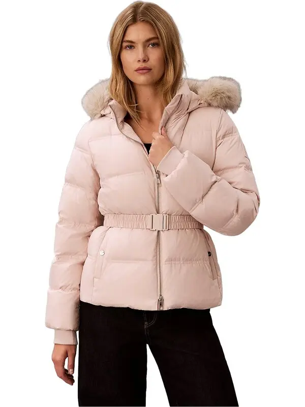Calvin Klein Matte Belted Short Puffer Jacket - Modesty