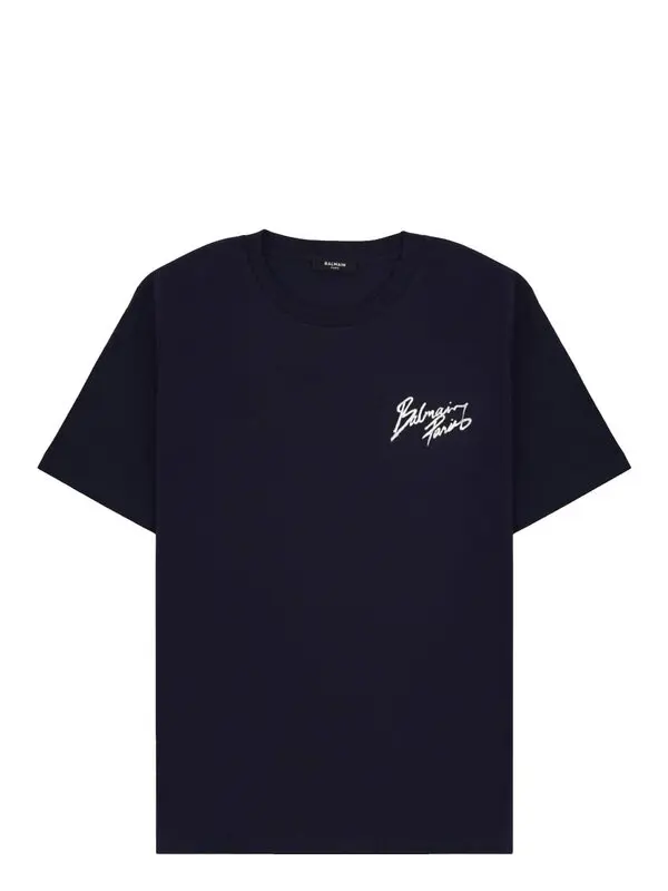 Balmain T-shirt With Logo - Blue