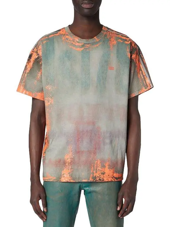DIESEL® T-filmy Crewneck Stretch Cotton T-shirt - Orange