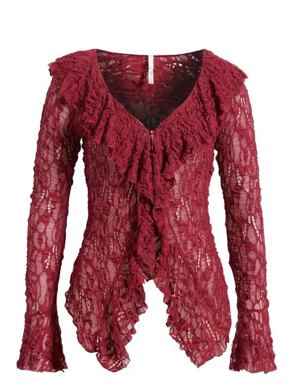 Free People Laney Cardigan - Cabernet