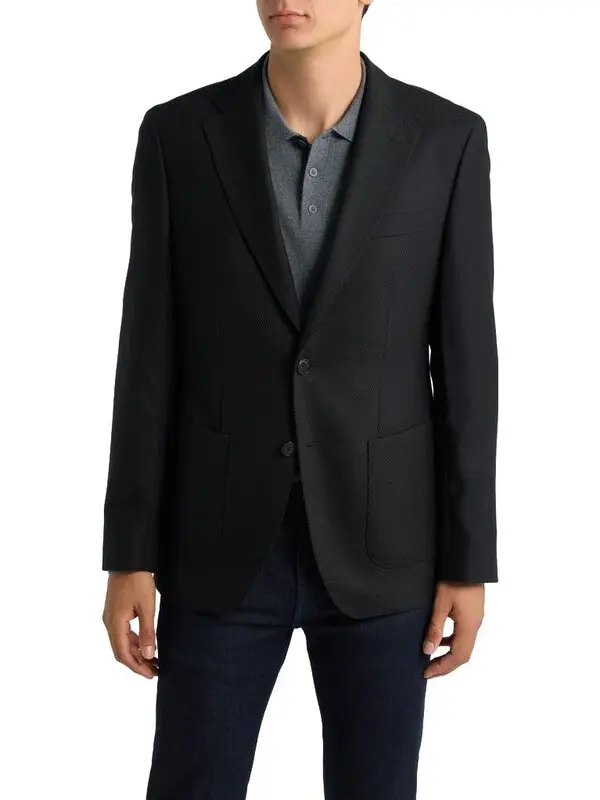 BOSS Hutson Wool Sport Coat - Black