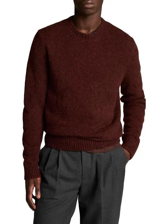 Vince Mottled Marl Crewneck Sweater - Mahogany