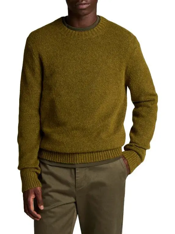 Vince Mottled Marl Crewneck Sweater - Winter Moss