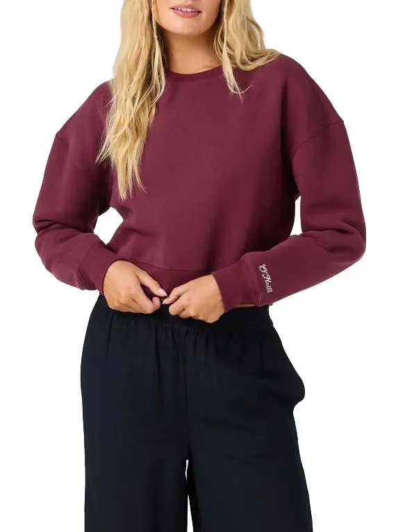 O'Neill Evelyn Cropped Sweatshirt - Fig