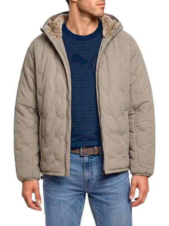 PUMA T7 Primaloft Reversible Puffer Jacket - Mouse Gray