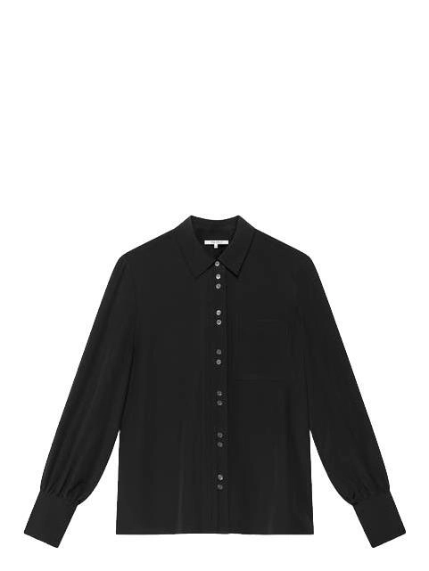 The Fold Corso Silk Shirt - Black