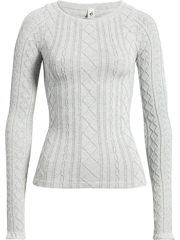 Free People So Soft Seamless Long Sleeve Top - Heather Grey