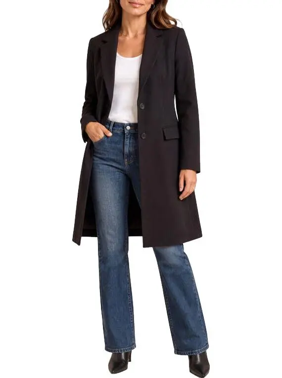 LIVERPOOL Notched Collar Blazer Coat - Black