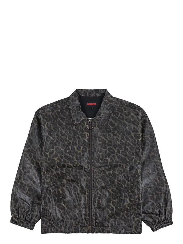 PLEASURES Print Waxed Cotton Jacket - Leopard