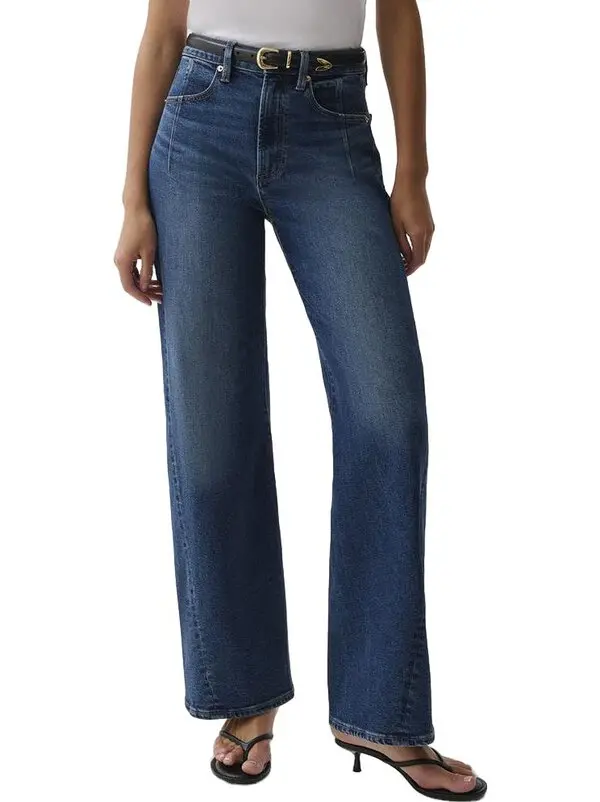 PISTOLA Kyra High Waist Wide Leg Jeans - Inkwell