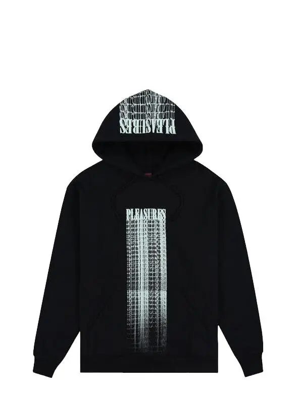 PLEASURES Blurred Logo Graphic Hoodie - Black