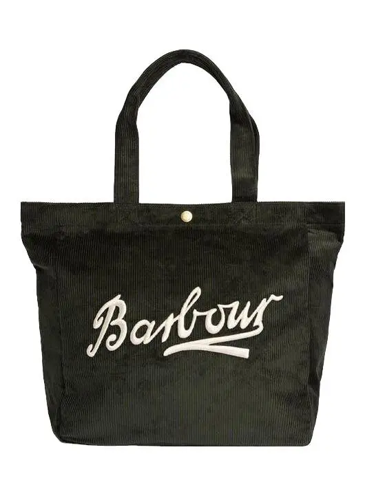 Barbour Carrick Cord Tote Bag - Sage