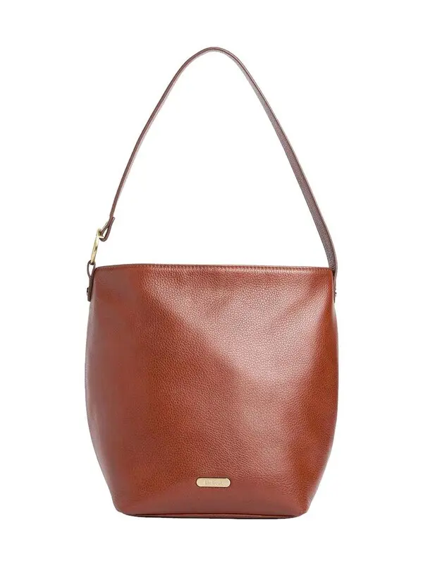 Barbour Cedar Large Leather Bucket Bag - Brown