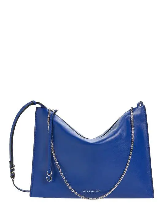 Givenchy Voyou Shiny Leather Pouch Shoulder Bag - Blue