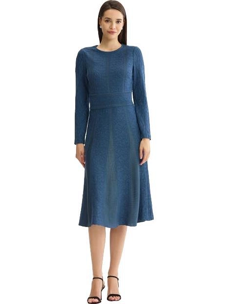 Misook Floral Pane Soft Knit Maxi Dress - Stardust