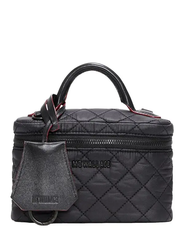 Mz Wallace Metro Quilted Nylon Train Case Crossbody Bag - Black