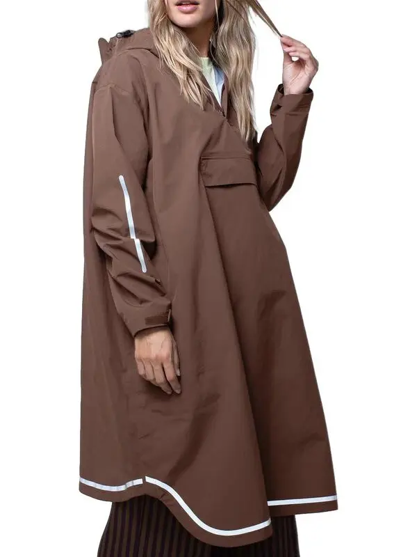 WEATHERMAN Stride Pullover Poncho - Chocolate