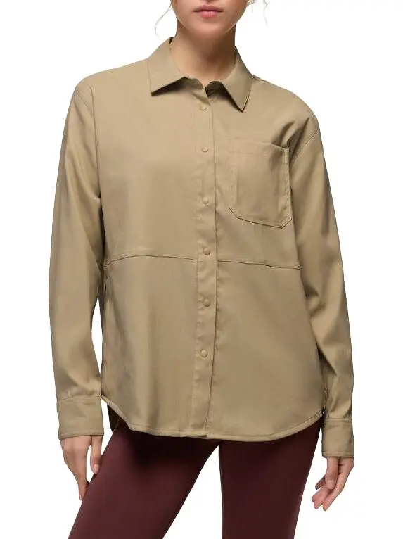 Prana Stretch Zion Long Sleeve Performance Shirt - Sandbar