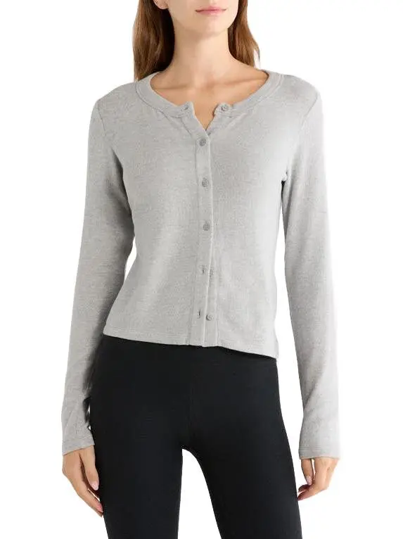Beyond Yoga Luxelayer Fitted Cardigan - Heather Gray