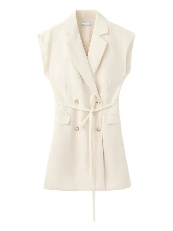 Mango Wrap Dress - Ecru