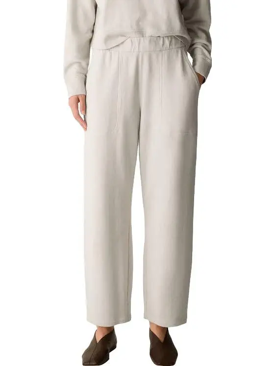 Eileen Fisher Organic Cotton Ankle Arch Pants - Plaster