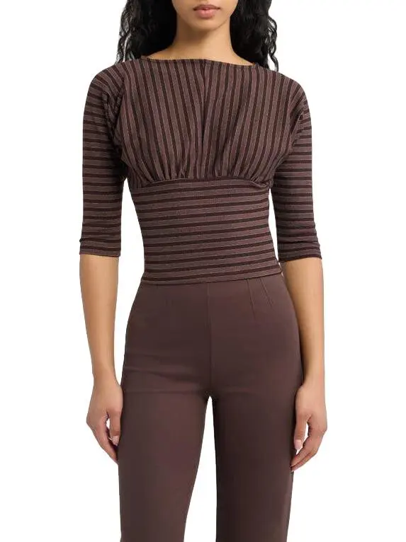 FENERS Promesa Three-quarter Sleeve Top - Chocolat