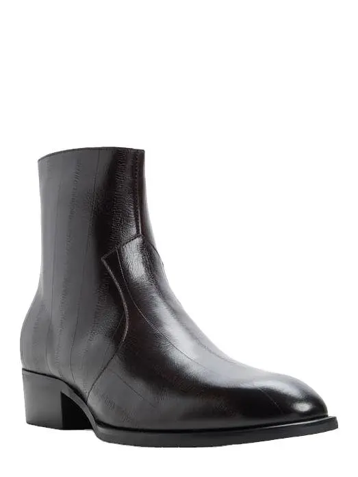 Aldo Chander Leather Boot - Dark Brown