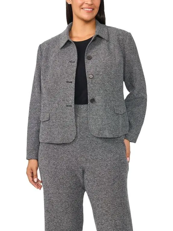 Halogen Cropped Tailored Jacket - Black Multi