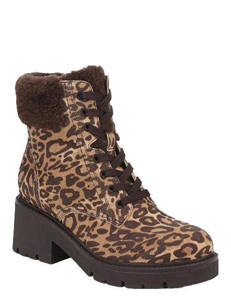 Naturalizer Jovani Lace Up Leather Boot - Leopard