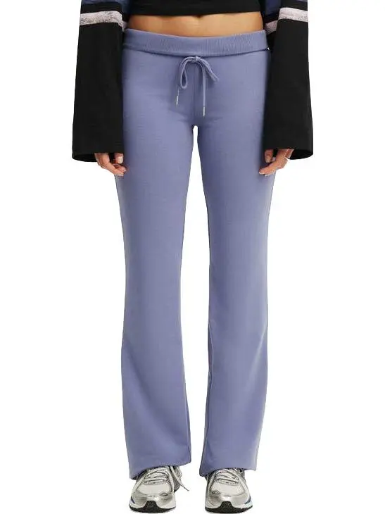 Cotton:on Active Sculpt Fleece Bootleg Sweatpant - Blue Ice