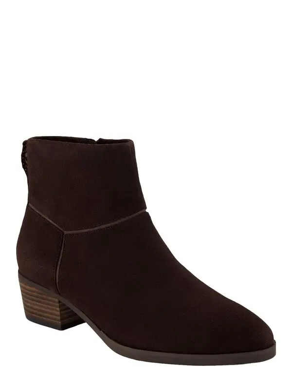 Toms Elia Leather Bootie - Dark Brown
