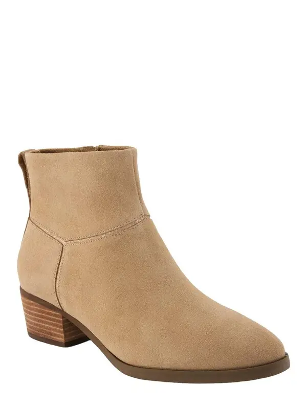 Toms Elia Leather Bootie - Medium Beige