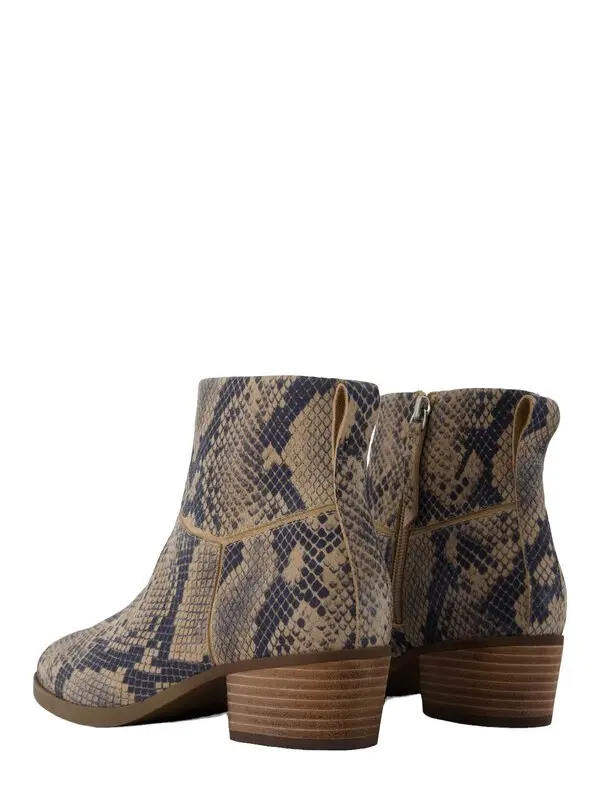 Toms Elia Leather Bootie - Snake