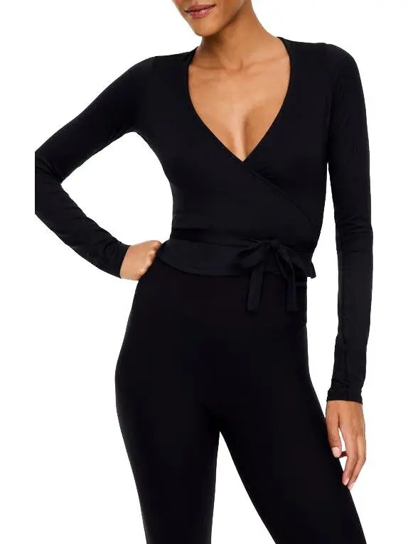 Spanx Ballet Wrap Top - Very Black