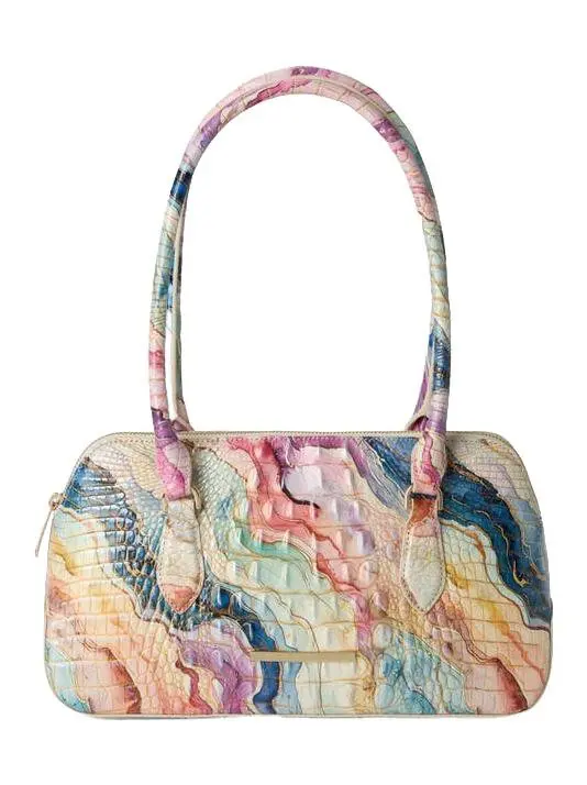 Brahmin Jennifer Croc Embossed Leather Shoulder Bag - Softscape