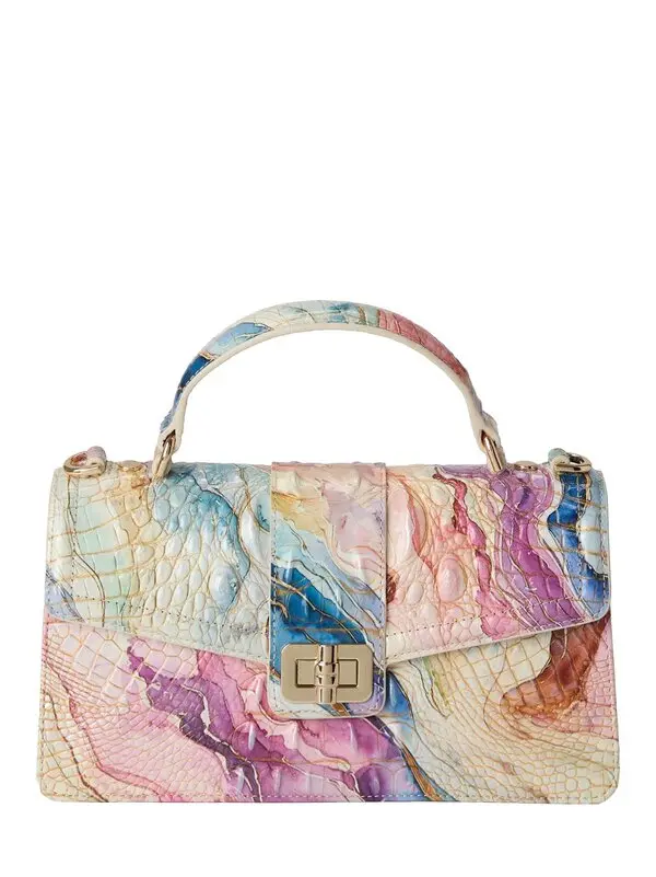 Brahmin Genie Embossed Leather Top Handle Bag - Softscape