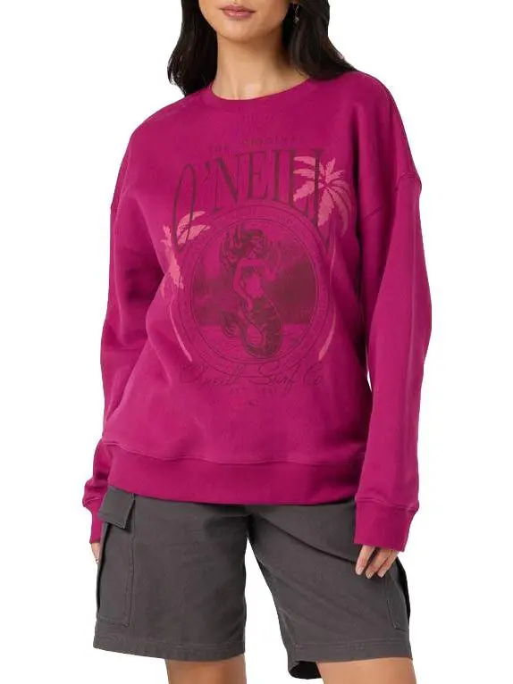 O'Neill The Original Oversized Graphic Sweatshirt - Raspberry